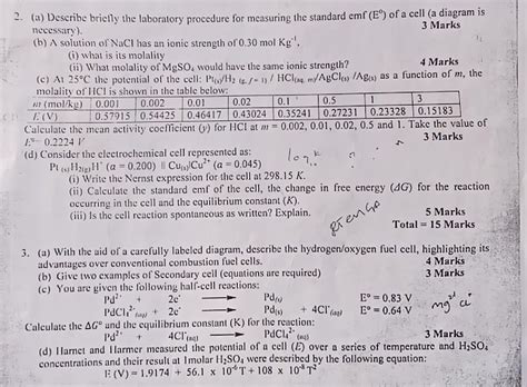 Solved 01 2 A Describe Briefly The Laboratory Procedure