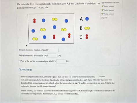 Solved The Molecular Level Representation Of A Mixture Of