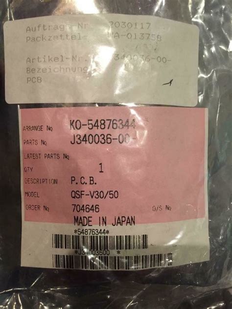 Noritsu Minilab Spare Part J340036 J340036 00 Pcb
