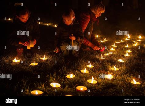 People Participate In Fire Rituals During The Autumn Equinox