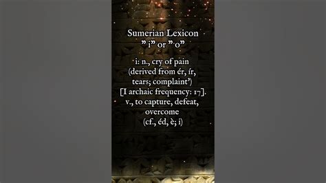 Sumerian Language Phonics The Meaning Of I And O In English