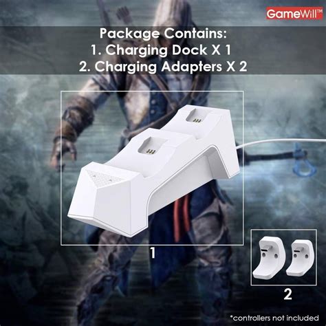 Gamewill Dual Charging Dock For Playstation 5 Ps5 Charging Station For Dualsense Wireless