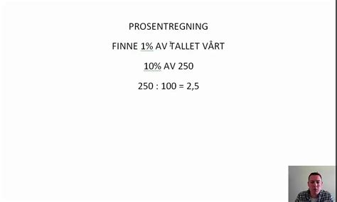 Prosentregning Youtube