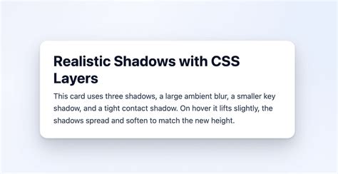 Make Shadows And Depth With Css Layers • Vinish Dev