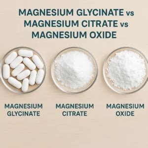 Magnesium Glycinate Vs Magnesium Citrate Vs Magnesium Oxide Which Form