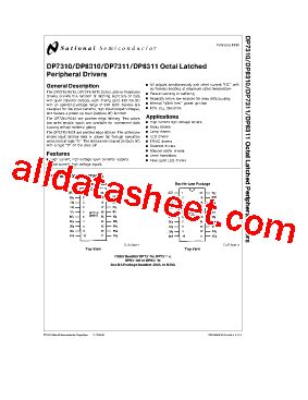 DP8311 Datasheet PDF National Semiconductor TI