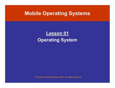 Mobile Operating System Pdf