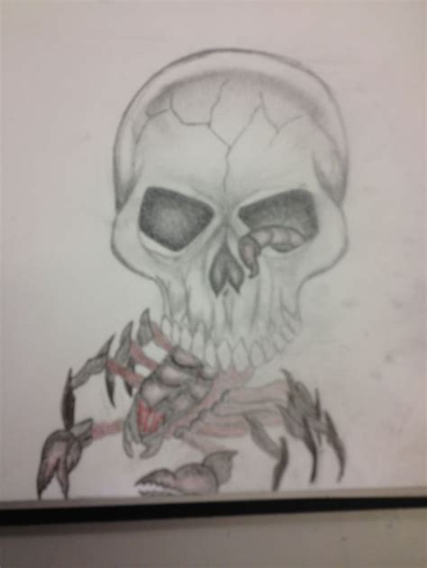 Scorpion Skull Scorpio Tattoo Sketch By Me Skull Tattoo Sketch Book