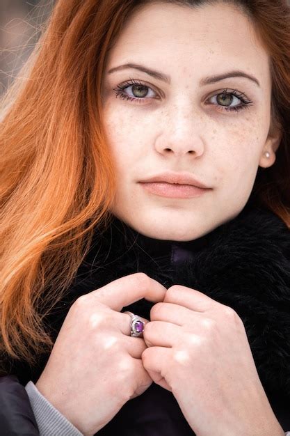 Premium Photo Portrait Of Redhead Woman