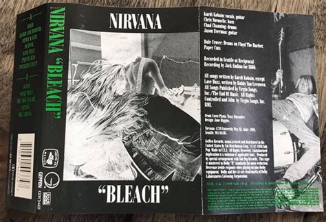 Nirvana Bleach 1995 Cassette Discogs