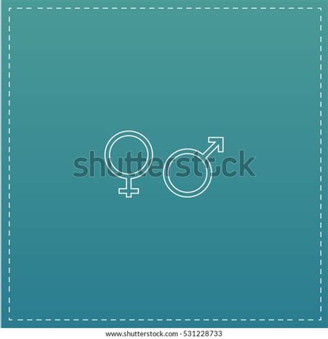 Sex Symbol White Outline Simple Pictogram Stock Illustration 531228733 Shutterstock