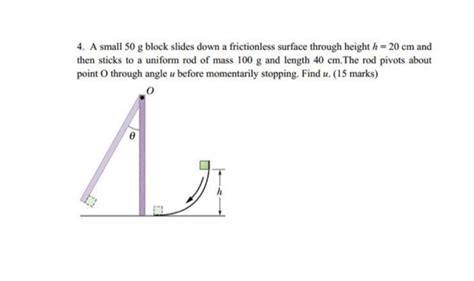 Solved A Small G Block Slides Down A Frictionless Chegg