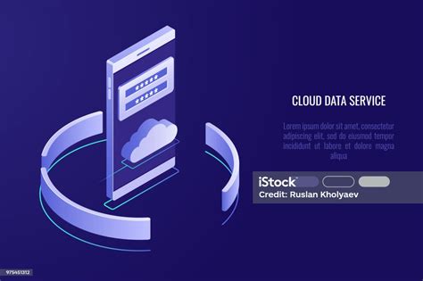 클라우드 데이터 스토리지 배너 클라우드 아이콘 및 권한 부여 양식 아이소메트릭 스마트폰 0명에 대한 스톡 벡터 아트 및 기타 이미지 0명 개념 개발 Istock