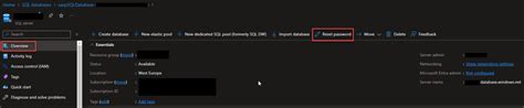 Note To Myself How To Reset The Azure Sql Server Admin Account Password Sandro Pereira