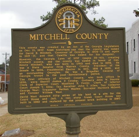 Marker Monday Mitchell County Georgia Historical Society