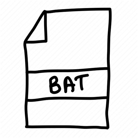 File Extension Bat Batch File Format Document File Type Icon Download On Iconfinder