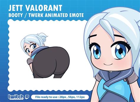 Jett Valorant Twerk Animated Emote For Twitch Booty Emote Etsy In Twerk Animation