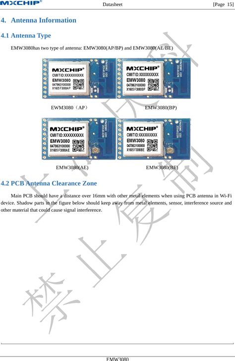 Mxchip Information Technology Emw3080 Embedded Wifi Module User Manual Ds0069en Emw3080 Ab V1 1
