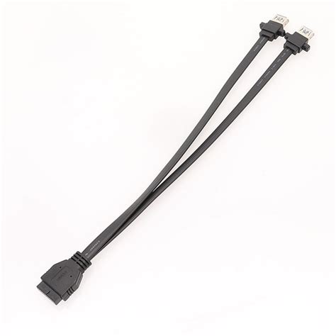 Usb30 Faceplate Cable 19pin Motherboards To Usb Female Splitter