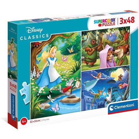 Clementoni Disney Classic Supercolor Puzzle 3x48pcs Ic25267 Shopee Singapore