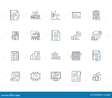 Graphical Representation Line Icons Collection Infographic Visualization Chart Diagram