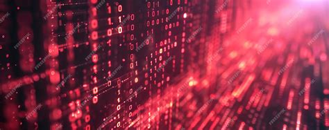 Abstract Binary Code Background With Blur Effect Data Transfer And Cyber Security Premium Ai