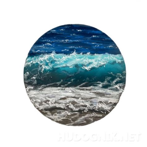 Картина Море Размеры 28x28 Год 2022 Цена 6000 рублей Художник Виноградова Ольга