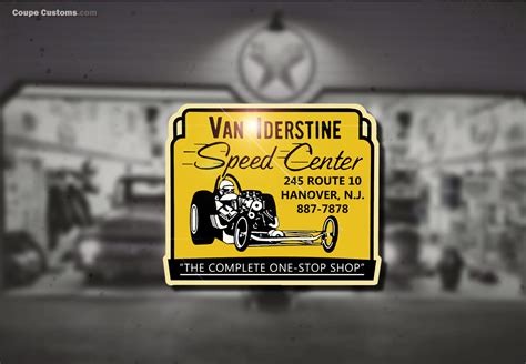 Vintage Van Iderstine Speed Shop Decal Hot Rod Rat Ford Race Speed