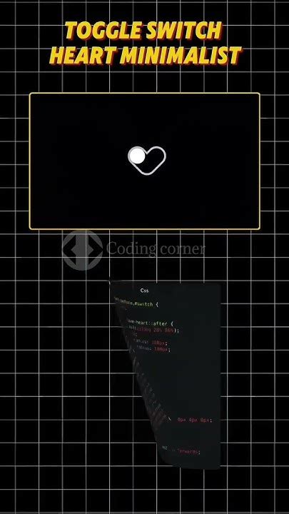 Toggle Switch Heart Minimalist Coding Bca Webdesign Important Htmlcss Html Shorts Viral