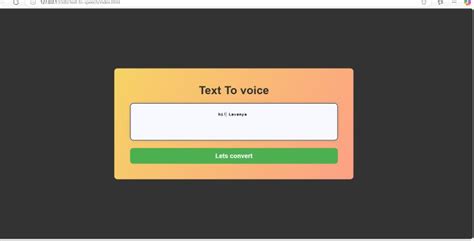 Webdevelopment Javascript Html Css Techprojects Webspeechapi Lavanya B