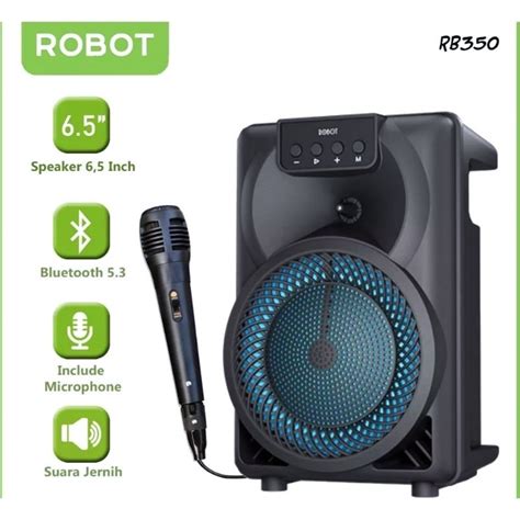 Jual Robot Karaoke Speaker Rb700 Bluetooth 5 3 8inchi 10w Original Shopee Indonesia