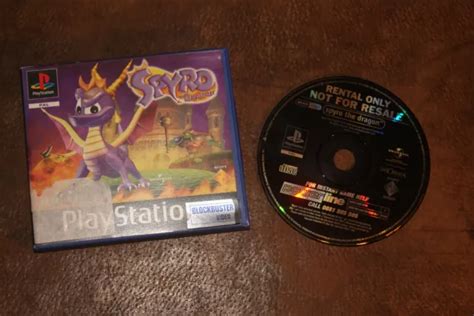 Spyro The Dragon Ps1 Game Blockbuster Rental Not For Resale Clam Case Spyro The Dragon Ps1 Game Blockbuster Rental Not For Resale Clam Case