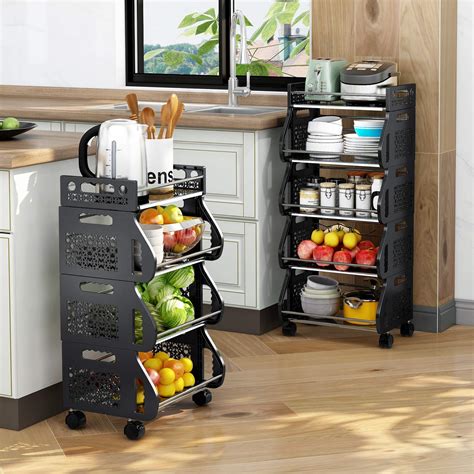 Buy Fruit Vegetable Basket 5 Tier Stackable Storage Baskets Organizer