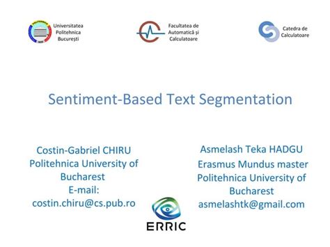 Sentiment Based Text Segmentation Ppt