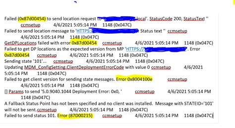 push sccm client or manual install failed after enable