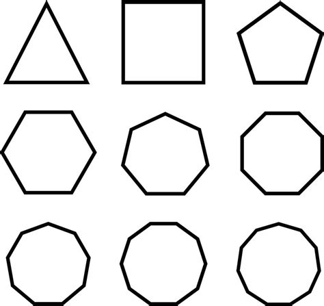 Symbol Triangle Rectangle Pentagon Hexagon Hexagon Octagon