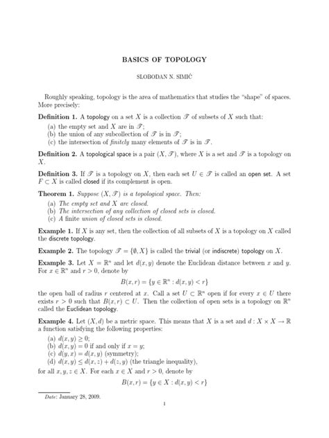 Topological Mathematical Papers Pdf Continuous Function Set