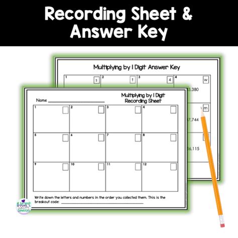 Multi Digit Multiplication By 1 Digit Print And Digital Breakout