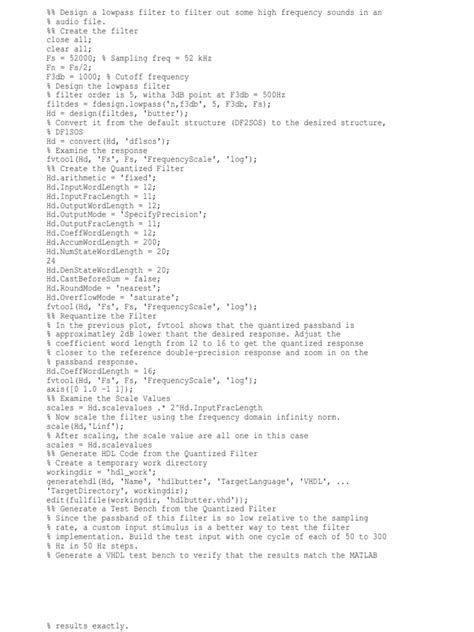 Vhdl Code For Filter Pdf Filter Signal Processing Vhdl