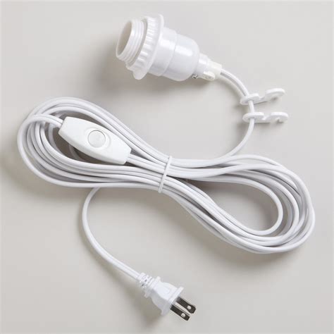 Single Cord Lamp White Pendant Light Socket For Lanterns Customized Lamp Holder Parts China