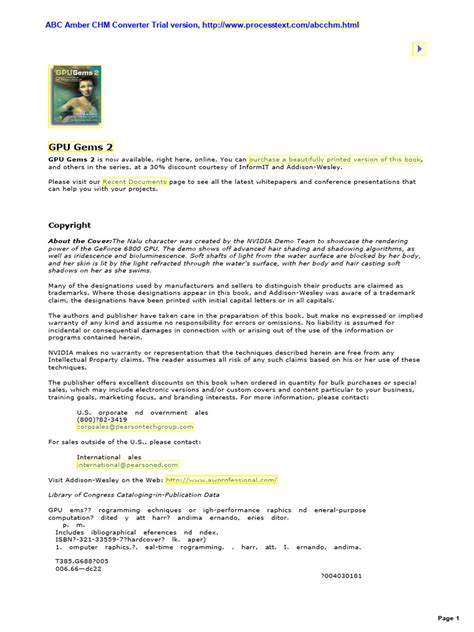 Gpu Gems 2 Pdf Graphics Processing Unit Computer Graphics