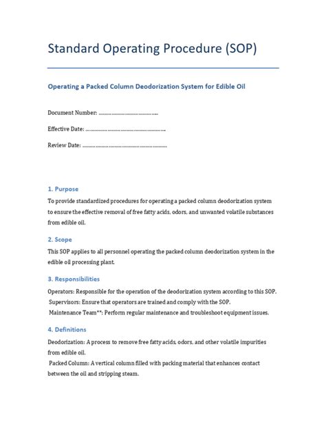 Sop Packed Column Operations 1717701019 Pdf Sop Packed Column Operations 1717701019 Pdf