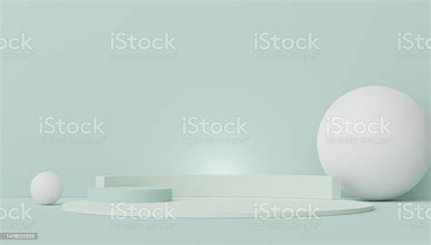 추상 최소 디스플레이 연단의 3d 렌더링은 제품 화장품 프레젠테이션 및 모형을 보여줍니다 파스텔 지구 톤 배경의 쇼케이스 장면