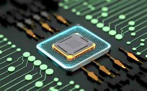 Premium Photo Technology Of Digital Binary Data On Microchip With Glow Circuit Board