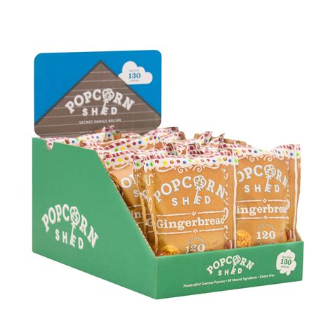 Gingerbread Popcorn Snack Packs Vegan Friendly Popcorn Shed