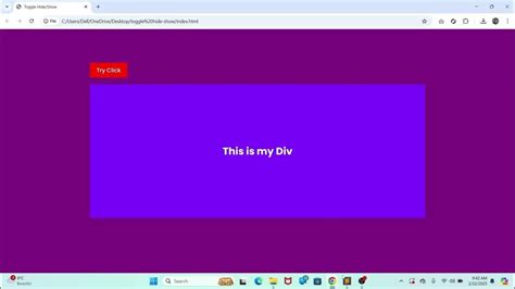 Javascript Toggle Hideshow With Html Css Html Css Javascript Toggle