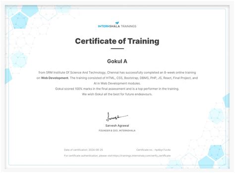 Gokul A On Linkedin Webdevelopment Learningjourney Internshala Html Css Javascript