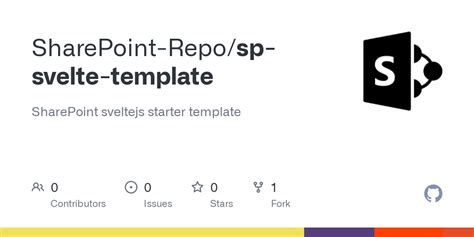 github sharepoint repo sp svelte template sharepoint sveltejs starter template