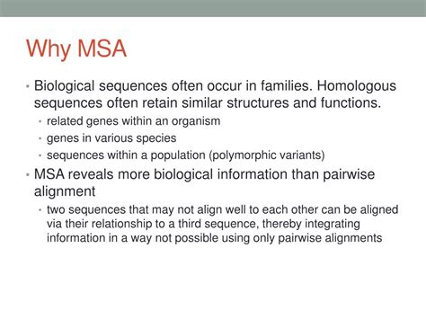 Ppt Multiple Sequence Alignment Msa Powerpoint Presentation Free