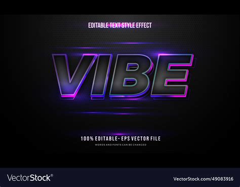 modern editable text style effect gradient color vector image
